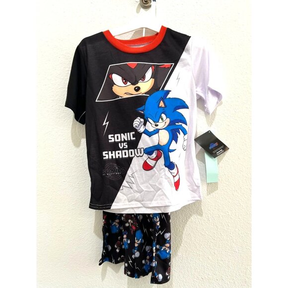 Sonic The Hedgehog | Pajamas | New Boys Sonic The Hedgehog Shadow 2pc ...
